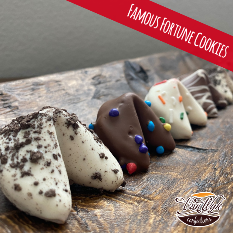 Chocolate Covered Fortune Cookies | Van Wyk Confections Chocolate Covered Fortune Cookies | Van Wyk Confections